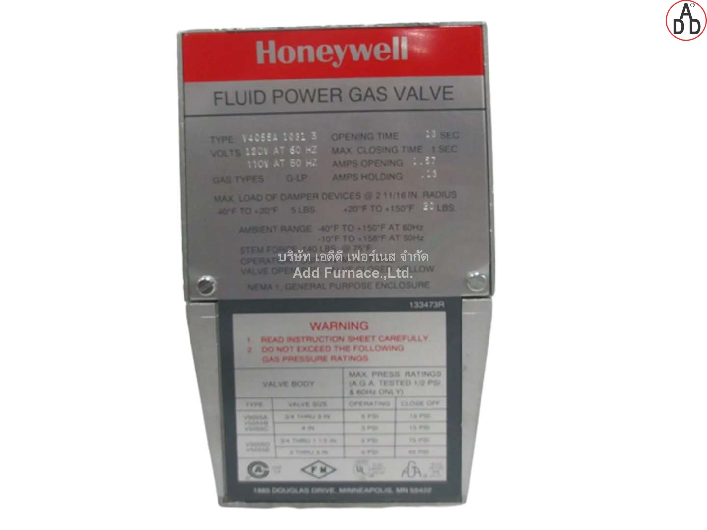 V4055A 1031 | Fluid Power Actuator - บริษัท เอดีดี เฟอร์เนส จำกัด,Add ...