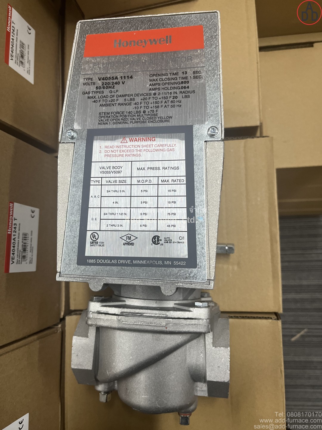 V4055A 1114 | Fluid Power Actuator - บริษัท เอดีดี เฟอร์เนส จำกัด,Add ...