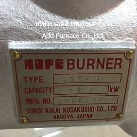 HopeBurner Type SGL-3 | Capacity 372kW Flame Jet Gas Burner - บริษัท เอ ...