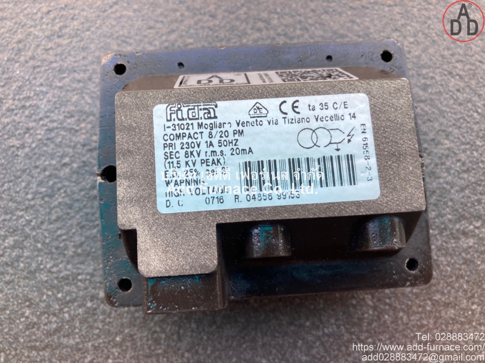 Fida zuendtrafo Compact 8/20 PM ignition transformer - Thailand ...