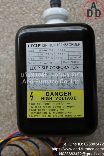 Lecip Ignition Transformer - บริษัท เอดีดี เฟอร์เนส จำกัด