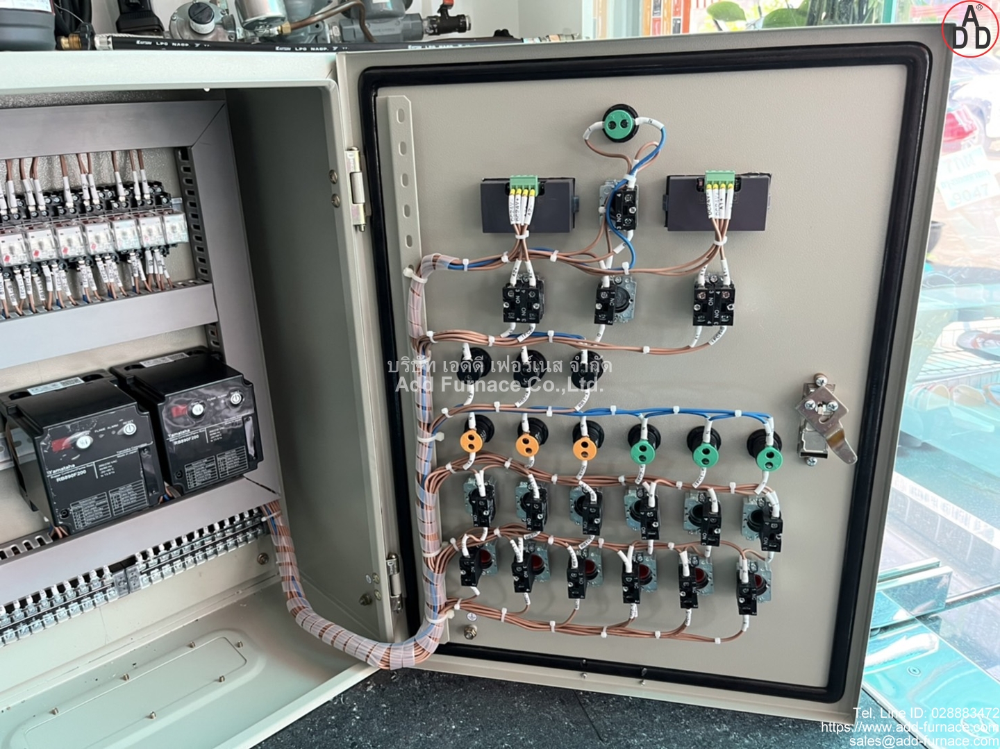 ตู้คอนโทรลควบคุมจุดไฟอัตโนมัติ 2 จุด แมนนวล 4-20mA ควบคุมมอเตอร์วาล์ว ...