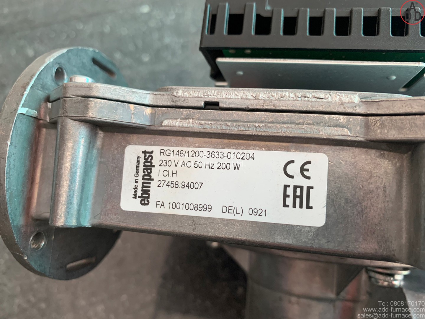 EBMPAPST RG148/1200-3633 with EBMPAPST GB-ND 057 D01 S00 - บริษัท เอดี ...