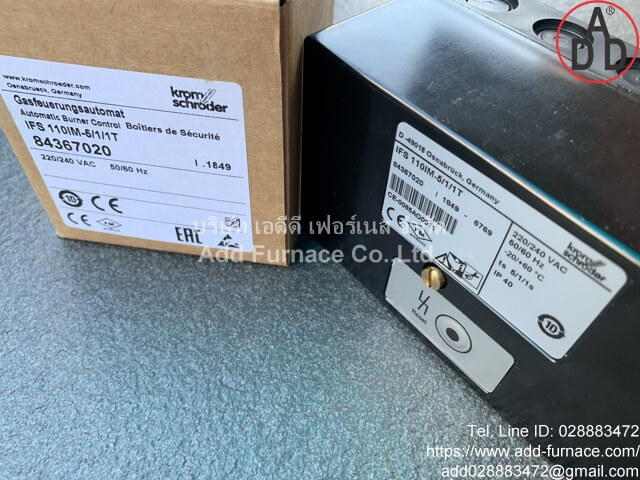 IFS 110IM-5/1/1T | Kromschroder Burner Controller - บริษัท เอดีดี เฟอร์ ...
