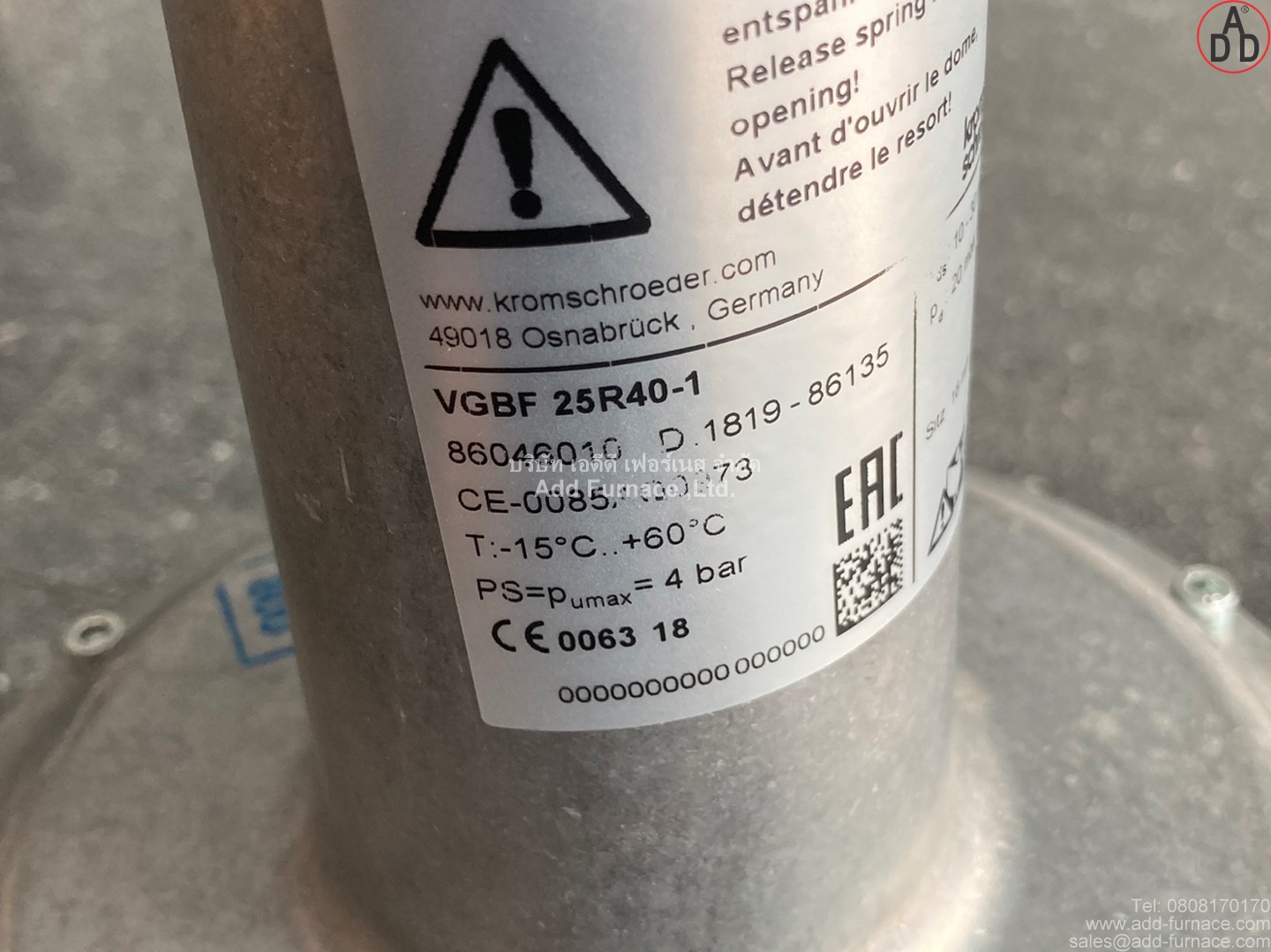 JSAV 25R40/1-0 with VGBF 25R40-1 - บริษัท เอดีดี เฟอร์เนส จำกัด