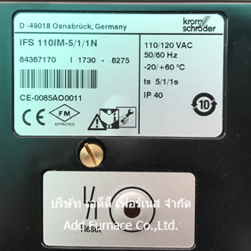 IFS 110IM-5/1/1N | Kromschroder Burner Controller - บริษัท เอดีดี เฟอร์ ...