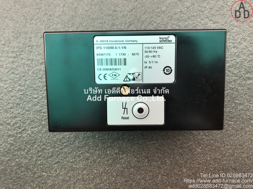 IFS 110IM-5/1/1N | Kromschroder Burner Controller - บริษัท เอดีดี เฟอร์ ...