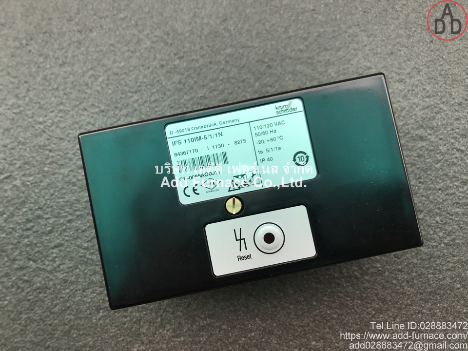 IFS 110IM-5/1/1N | Kromschroder Burner Controller - บริษัท เอดีดี เฟอร์ ...