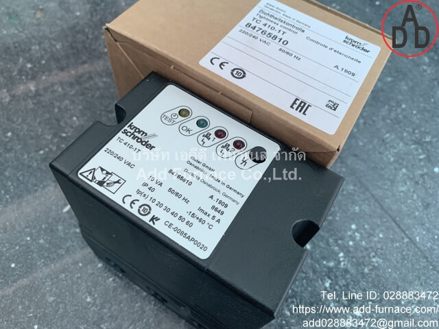 TC 410-1T | Kromschroder Tightness Control - บริษัท เอดีดี เฟอร์เนส จำกัด