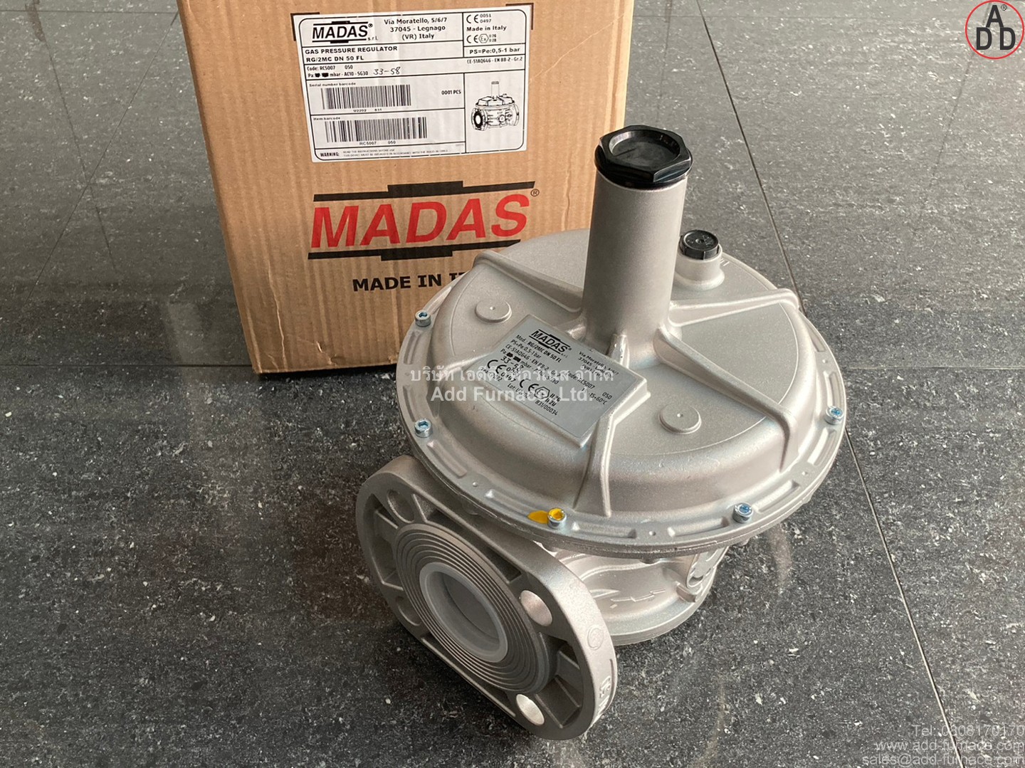 Madas Mod.:RG/2MC DN50 FL - บริษัท เอดีดี เฟอร์เนส จำกัด