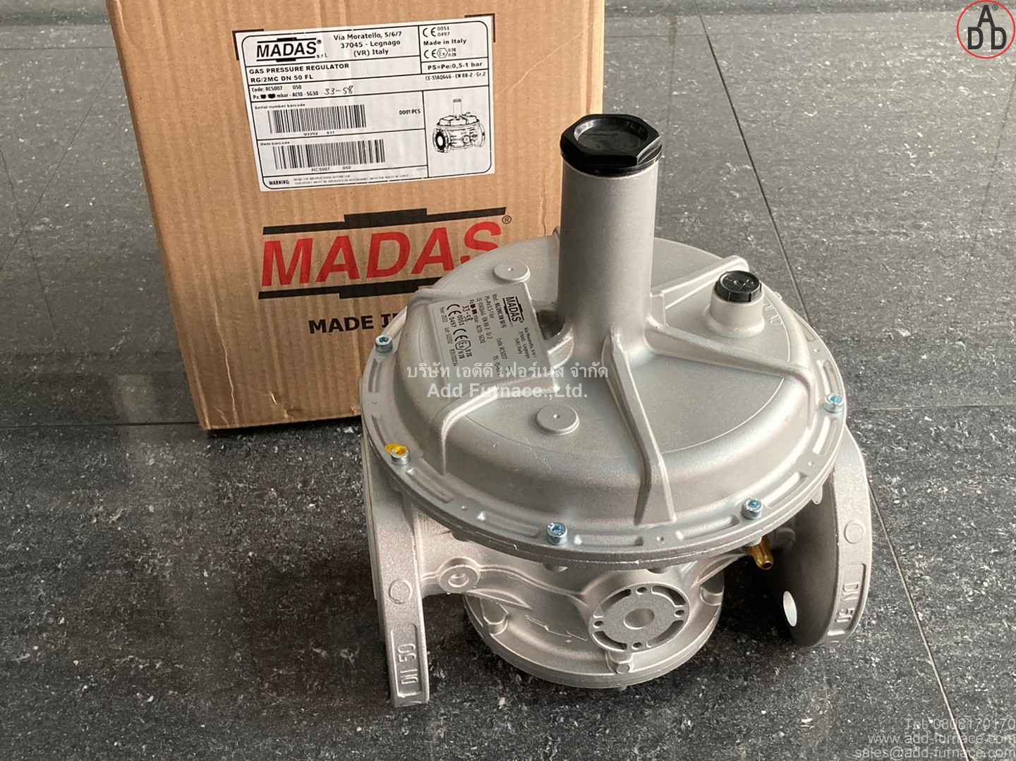 Madas Mod.:RG/2MC DN50 FL - บริษัท เอดีดี เฟอร์เนส จำกัด