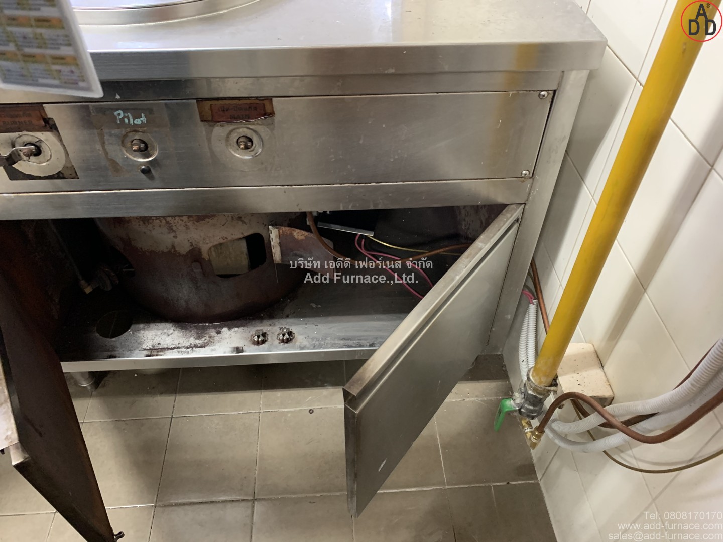 KB-5,7,8,10,15 Cast iron burner with Yamataha kitchen pilot burner ...