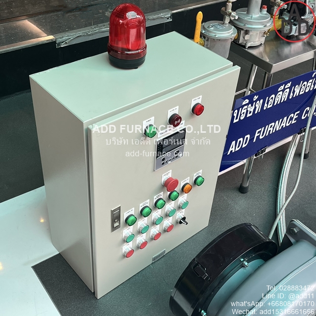 Temperature control cabinet with automatic ignition system and hot air ...