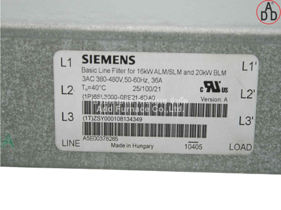 6SL3000-0BE21-6DA0 - บริษัท เอดีดี เฟอร์เนส จำกัด