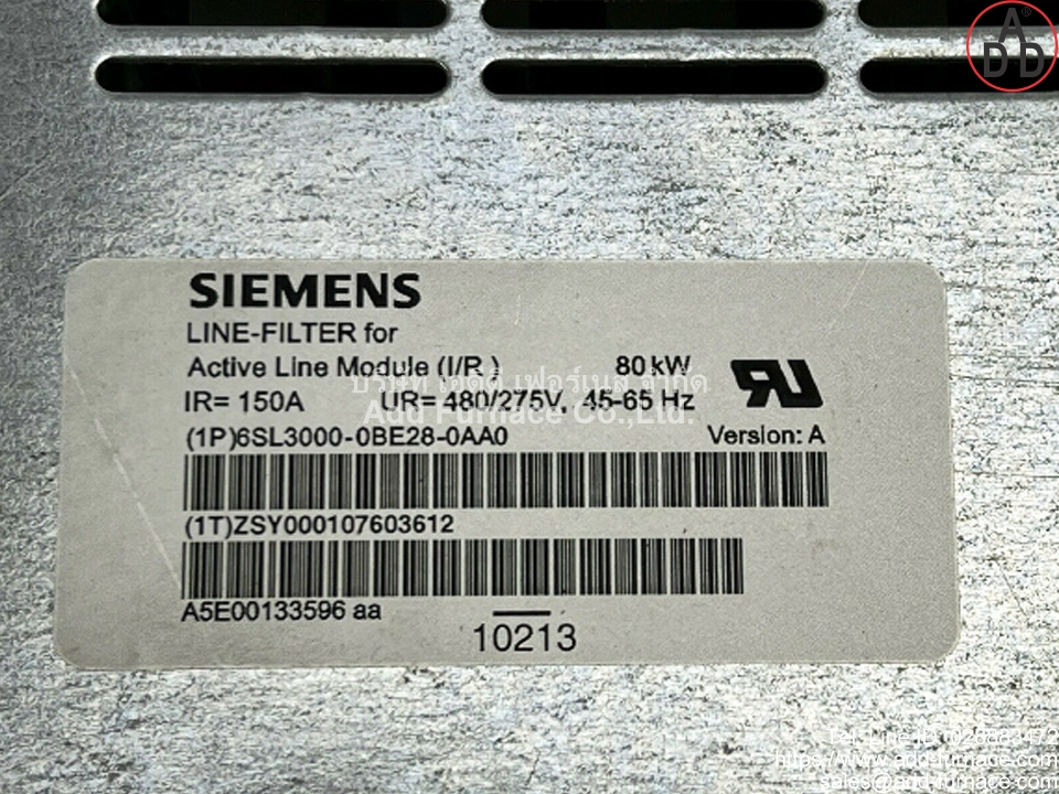 6SL3000-0BE28-0AA0 - บริษัท เอดีดี เฟอร์เนส จำกัด