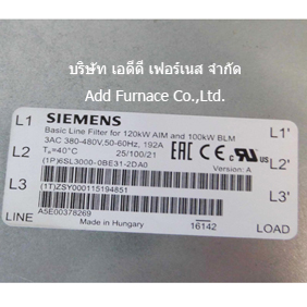 6SL3000-0BE31-2DA0 - บริษัท เอดีดี เฟอร์เนส จำกัด
