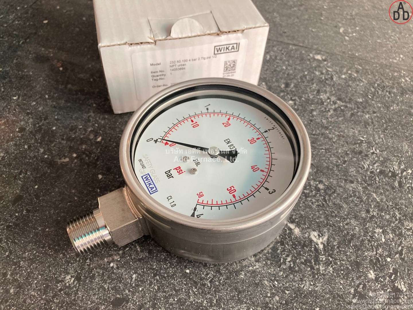 WIKA Pressure gauge 0-4bar - บริษัท เอดีดี เฟอร์เนส จำกัด,Add Furnace ...