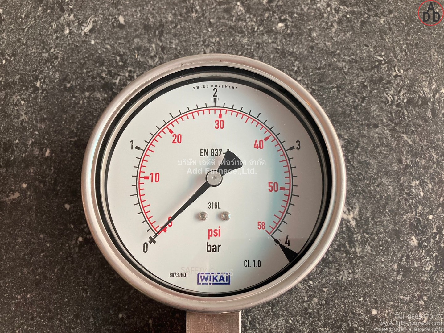 WIKA Pressure gauge 0-4bar - บริษัท เอดีดี เฟอร์เนส จำกัด,Add Furnace ...