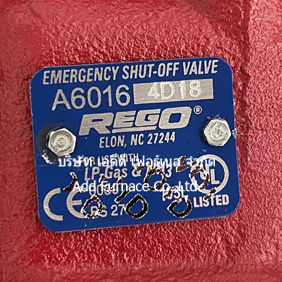Emergency Shut-Off Valve Rego 6016 - Add Furnace Co.,Ltd.