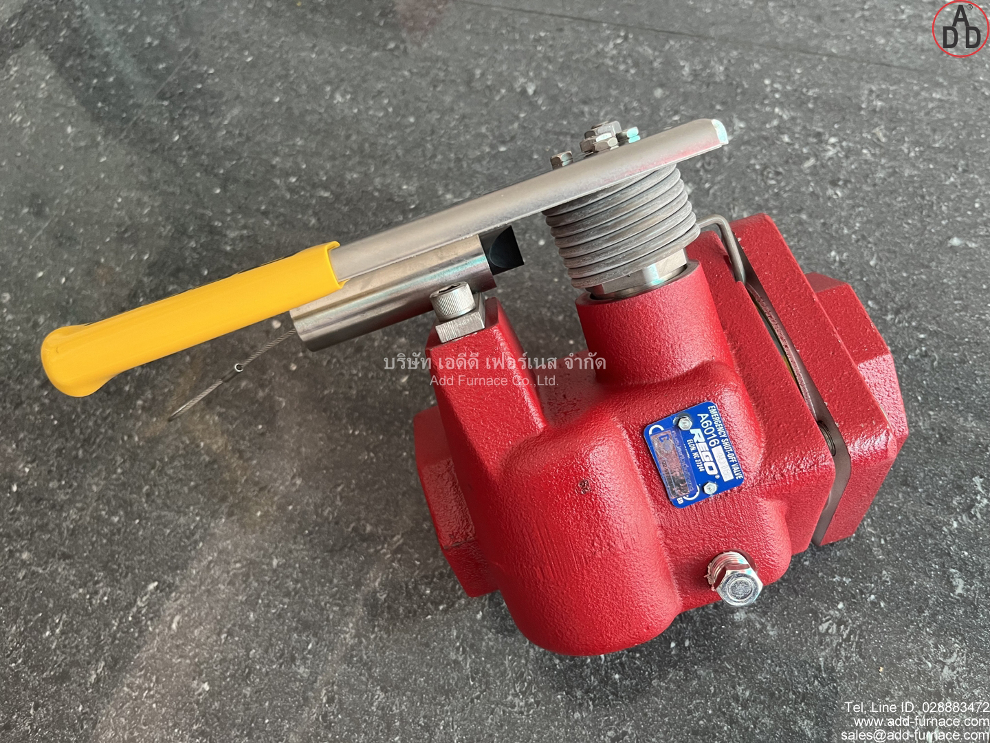 Emergency Shut-Off Valve Rego A6016 - บริษัท เอดีดี เฟอร์เนส จำกัด,Add ...