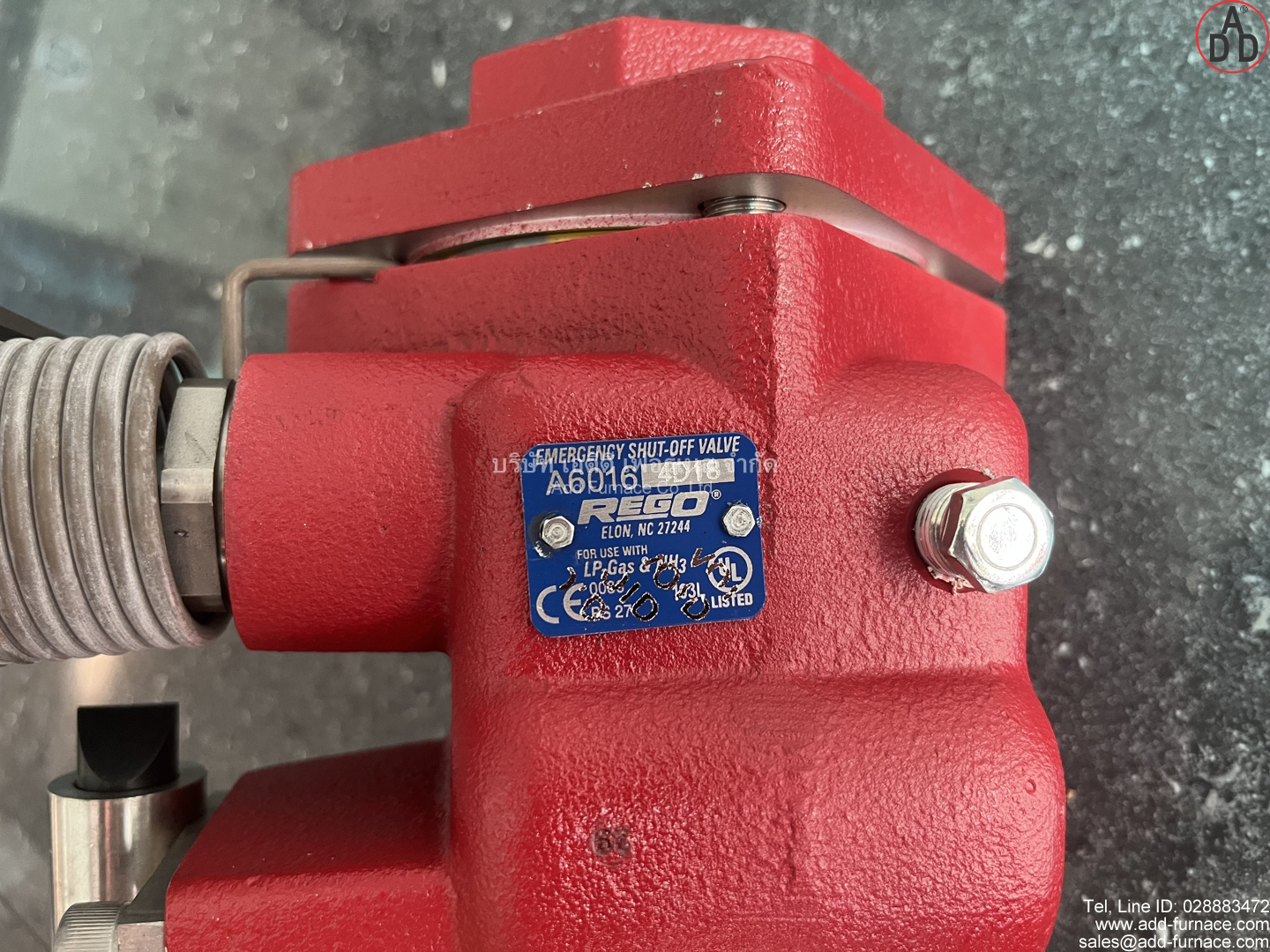 Emergency Shut-Off Valve Rego A6016 - บริษัท เอดีดี เฟอร์เนส จำกัด,Add ...
