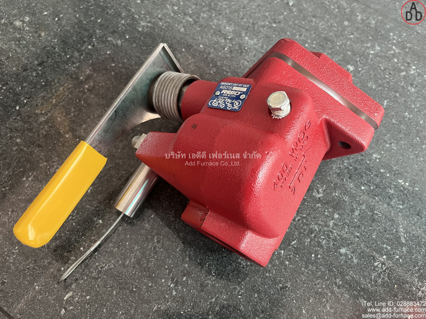 Emergency Shut-Off Valve Rego A6016 - บริษัท เอดีดี เฟอร์เนส จำกัด,Add ...