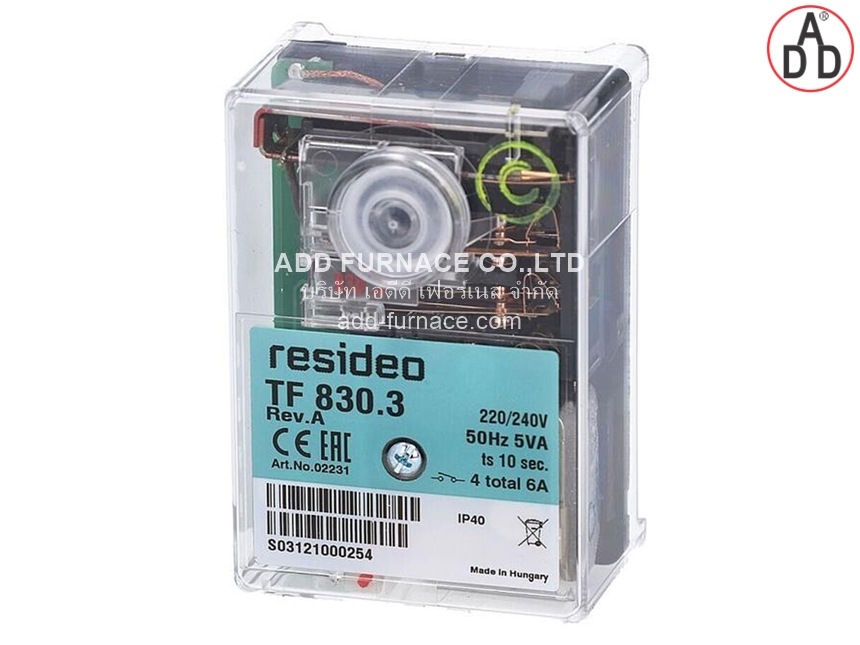 resideo TF 830.3 Rev.A - บริษัท เอดีดี เฟอร์เนส จำกัด