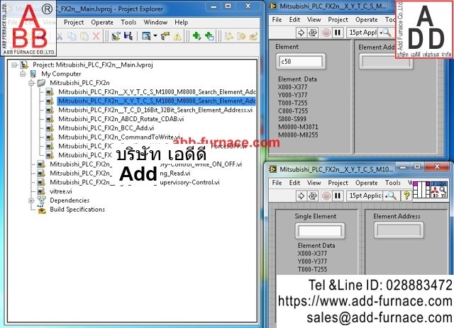LabVIEW Mitsubishi FX2N PLC - Add Furnace Co.,Ltd.