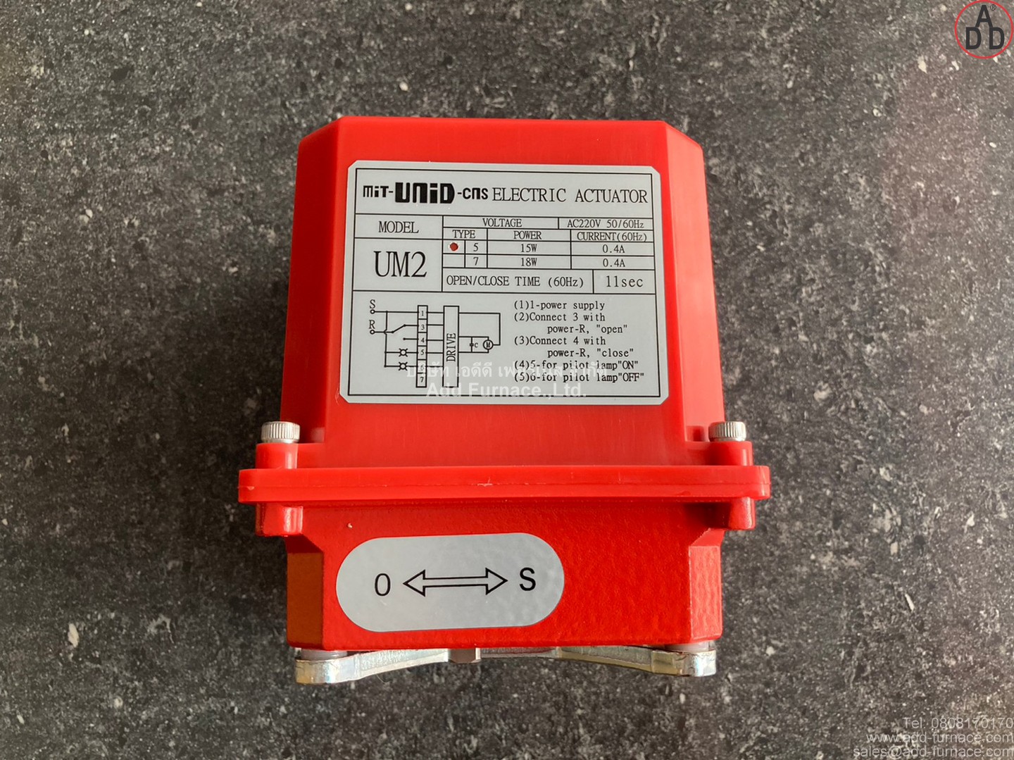 Electric Actuator Model UM2-5 - บริษัท เอดีดี เฟอร์เนส จำกัด