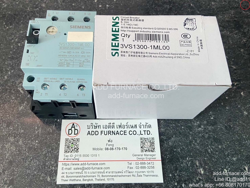 3VS1300-1ML00 | Motor Protection Circuit Breaker - บริษัท เอดีดี เฟอร์ ...
