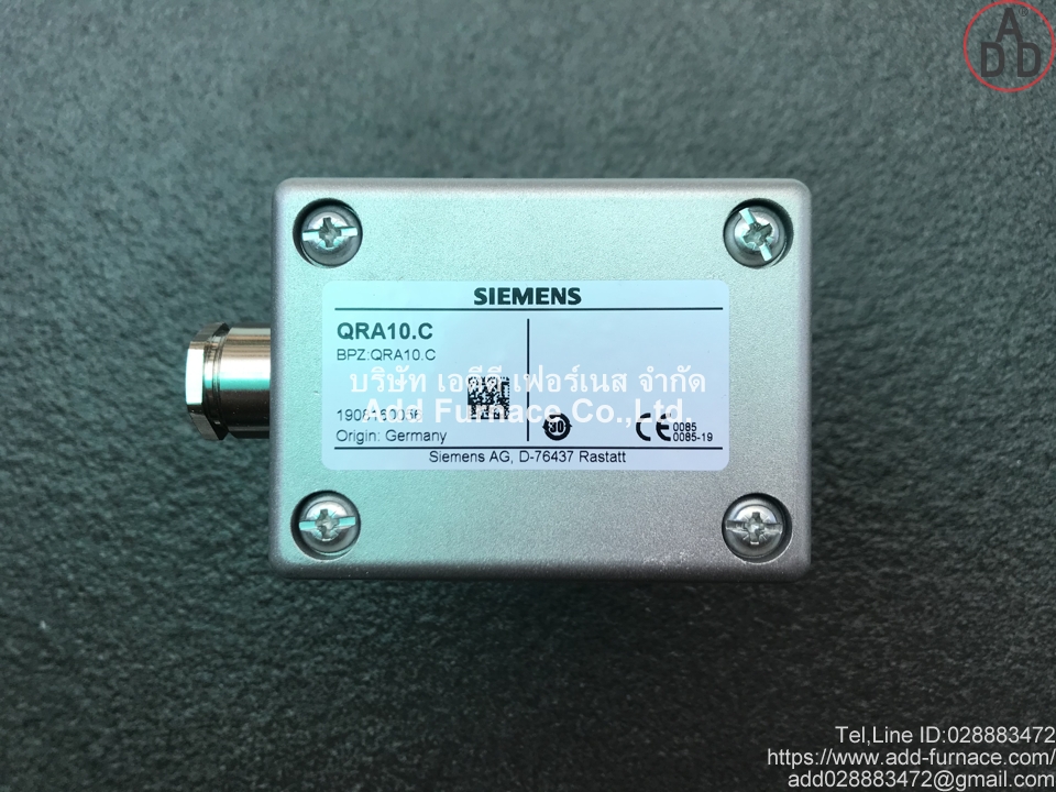 Siemens QRA10.C | SIEMENS UV Sensor - บริษัท เอดีดี เฟอร์เนส จำกัด