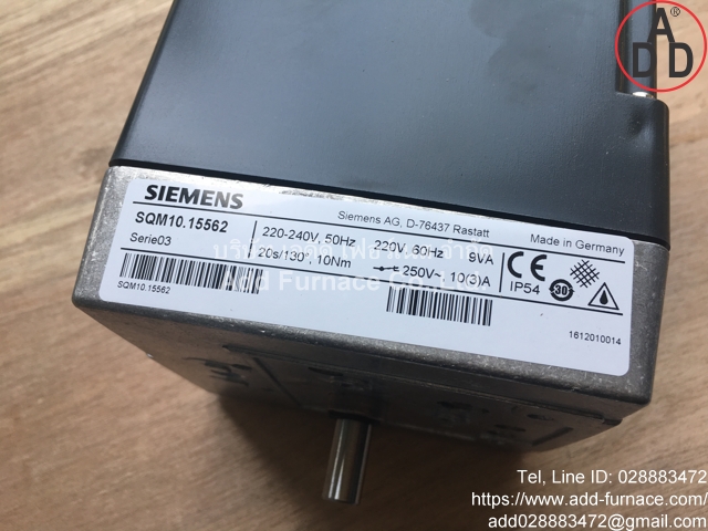 Siemens SQM10.15562, 20s/90', 10Nm - บริษัท เอดีดี เฟอร์เนส จำกัด