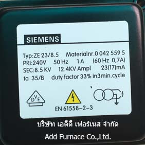 Siemens ZE 23/8,5 - Add Furnace Co.,Ltd.