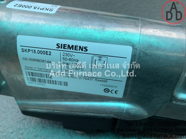 SKP15.000E2 | Siemens Actuators - บริษัท เอดีดี เฟอร์เนส จำกัด